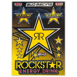 Planche de stickers Rockstar (Avec la grosse étoile)