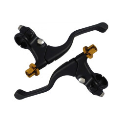 Paire de leviers embrayage + frein courts noirs